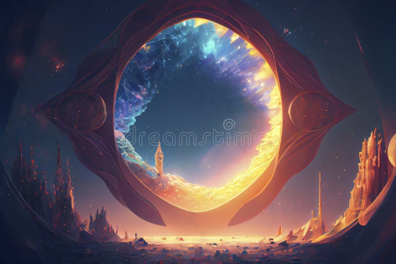 Interdimensional Travel and Parallel Universes, Ai Illustration Stock ...