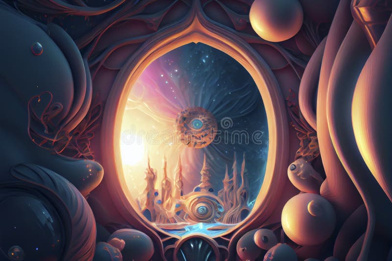 Interdimensional Travel and Parallel Universes, Ai Illustration Stock ...