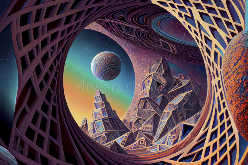 Interdimensional Travel and Parallel Universes, Ai Illustration Stock ...