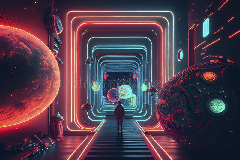 Interdimensional Travel and Parallel Universes, Ai Illustration Stock ...