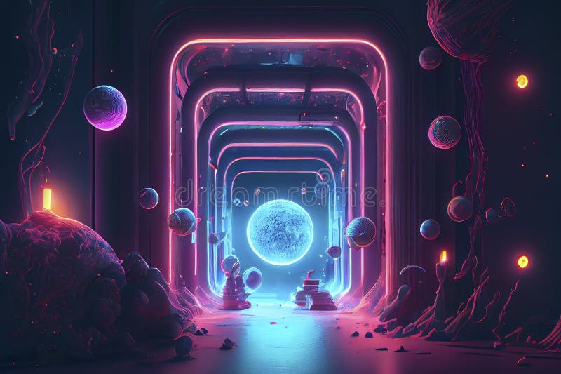 Interdimensional Travel and Parallel Universes, Ai Illustration Stock ...