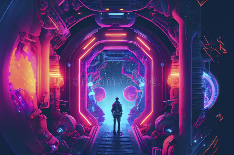 Interdimensional Travel and Parallel Universes, Ai Illustration Stock ...