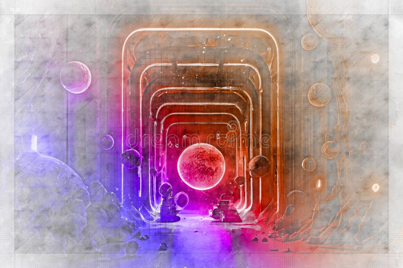 Interdimensional Travel and Parallel Universes, Illustration Stock ...