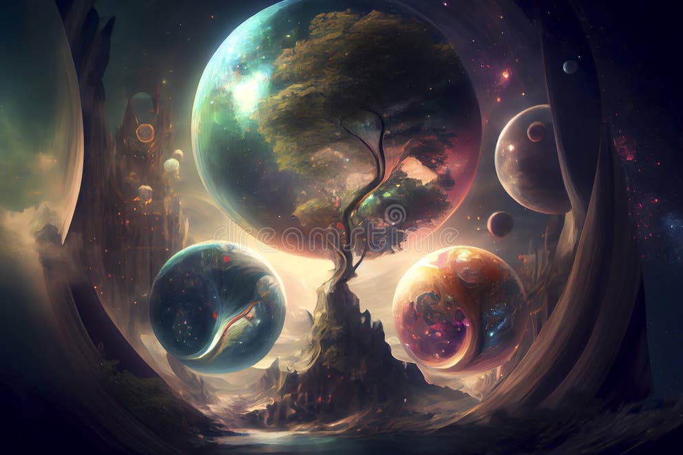 Interdimensional Travel and Parallel Universes, Ai Illustration Stock ...