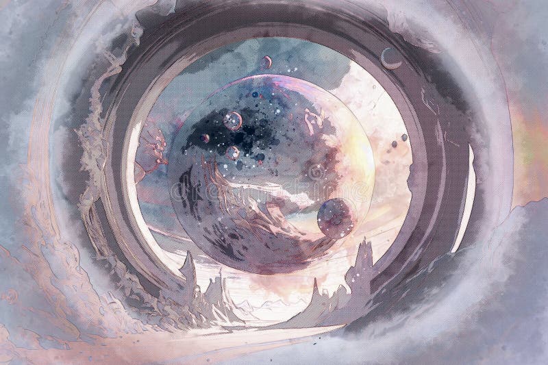 Interdimensional Travel and Parallel Universes, Illustration Stock ...