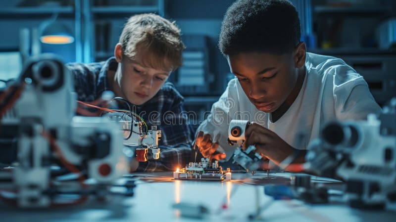 Interdisciplinary Nature of STEM Education, with Students Working on a ...