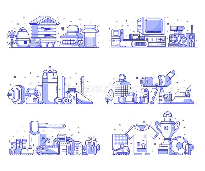 Aficiones E Intereses Ilustraciones Stock, Vectores, Y Clipart – (321 ...