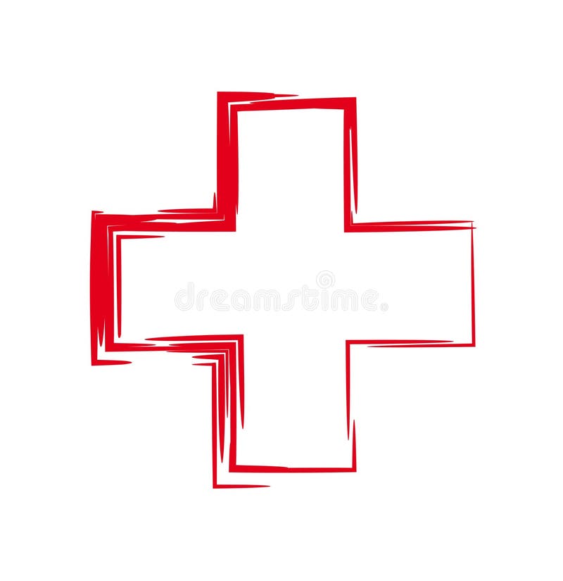 Rood kruis vector illustratie. Illustration of pret, kruis - 29913208