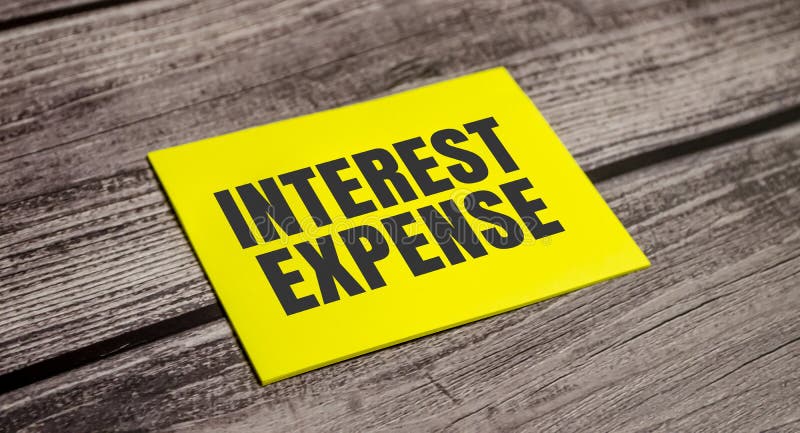 Interest Expense Text on Business Paper on Office Table Stock Photo ...