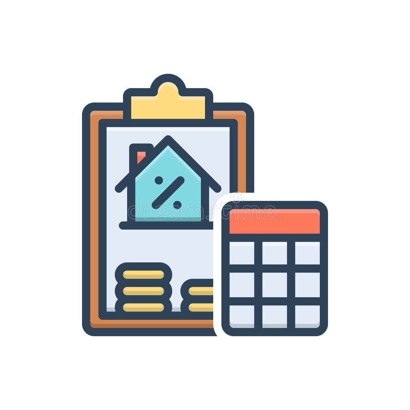 Color Illustration Icon for Interest, Deposit and Calculation Stock ...