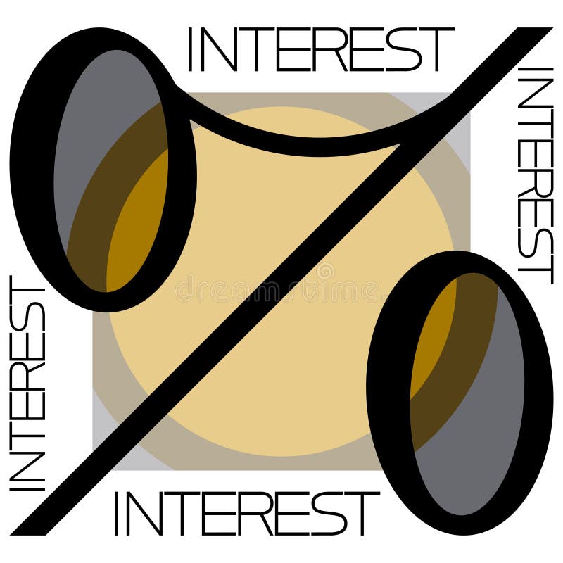 Interest stock illustration. Illustration of debt, currency - 46960358