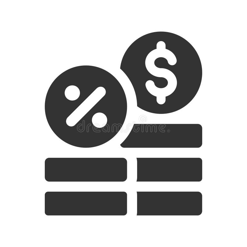 Interest percentage icon stock vector. Illustration of discount - 272389791