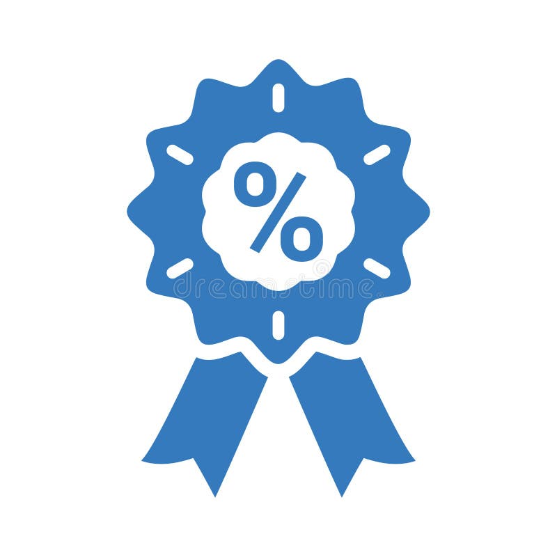 Interest, Rate, Discount Icon. Blue Color Vector Stock Vector ...