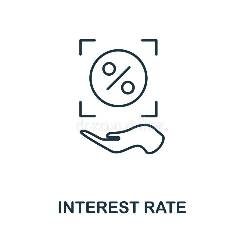 Interest Rate Line Icon. Monochrome Simple Interest Rate Outline Icon ... Interest Rate Line Icon. Monochrome Simple Interest Rate Outline Icon ...