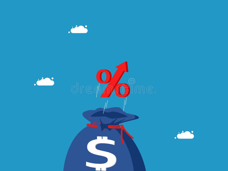 Growth Rate. the Business Team Holds a Percentage Stock Illustration ...