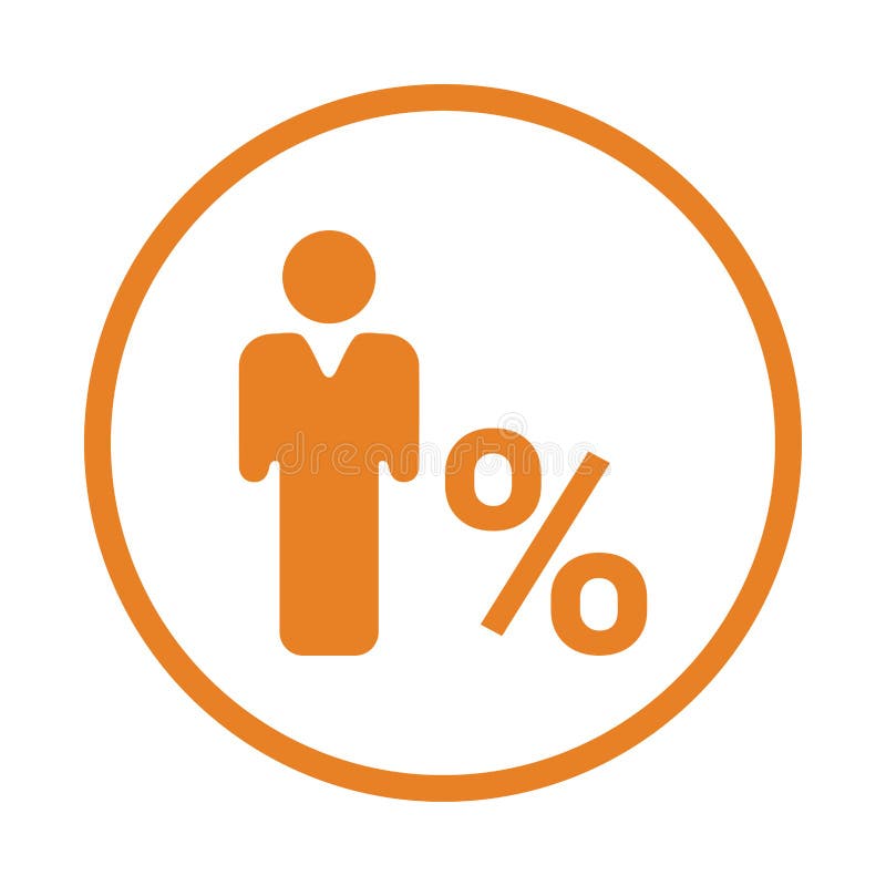Interest Rate, Percentage Icon. Orange Color Variant Stock Vector ...