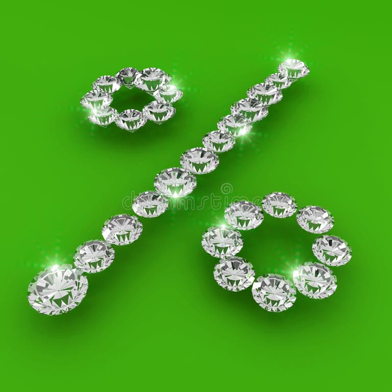 Interest Rate Shape Diamond Art Illustration Stock Illustration ...