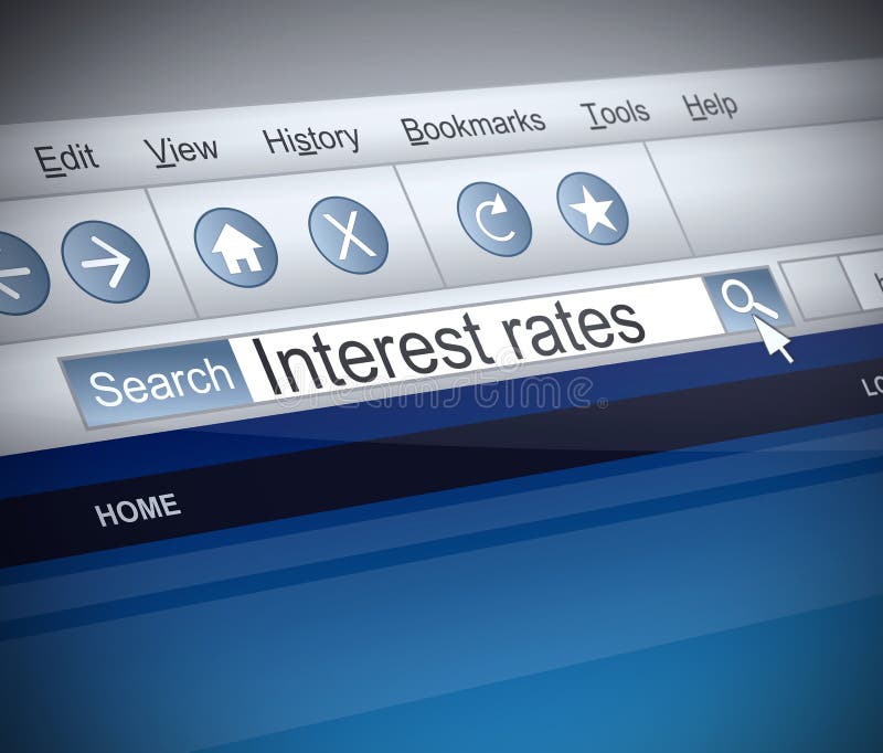 Interest rates concept. stock illustration. Illustration of research ...