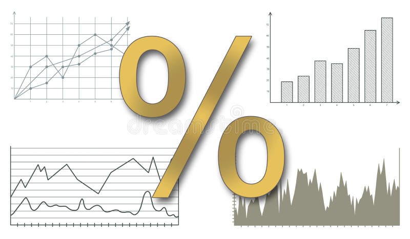 Interest rates concept stock illustration. Illustration of sign - 83807698