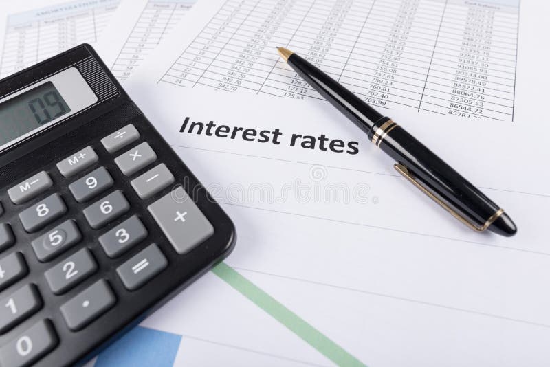 Interest rates stock image. Image of investment, account - 59115991