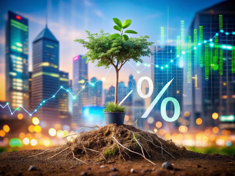 Interest Rates and Economic Instability a Double Exposure Depicting the ...