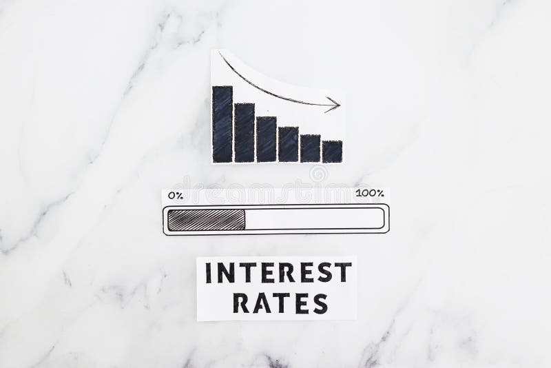 Interest Rates Text with 2022 Chart Showing Stats Increasing and 2023 ...