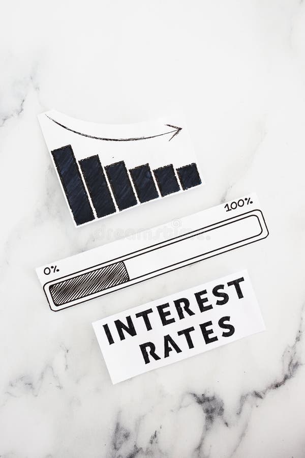 Interest Rates Going Down, Text with Graph Showing Stats Decreasing and ...