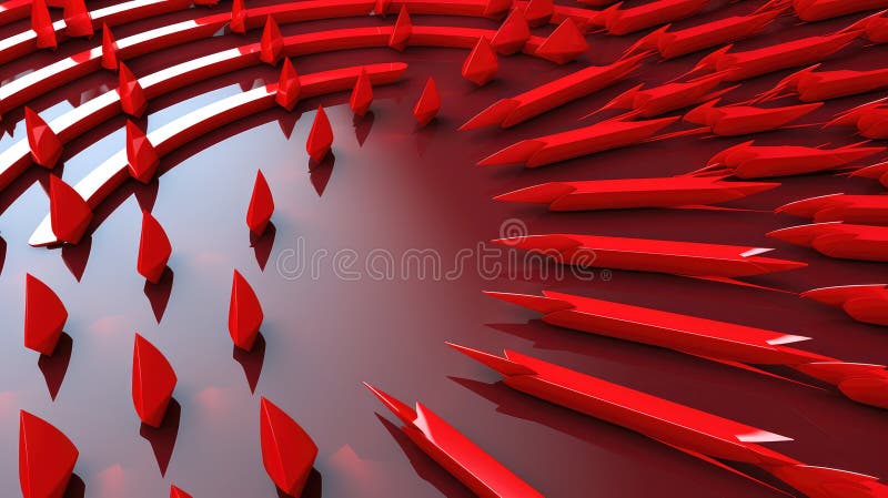 Interest red arrow 3d stock illustration. Illustration of generated ...