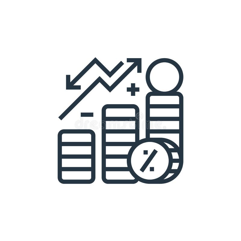 Interest Vector Icon Isolated on White Background. Outline, Thin Line ...