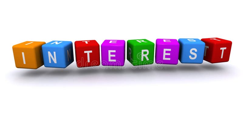 Interest word on white stock illustration. Illustration of borrow ...