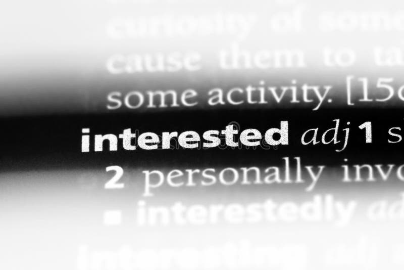 Interested stock photo. Image of writing, text, definition - 126531946