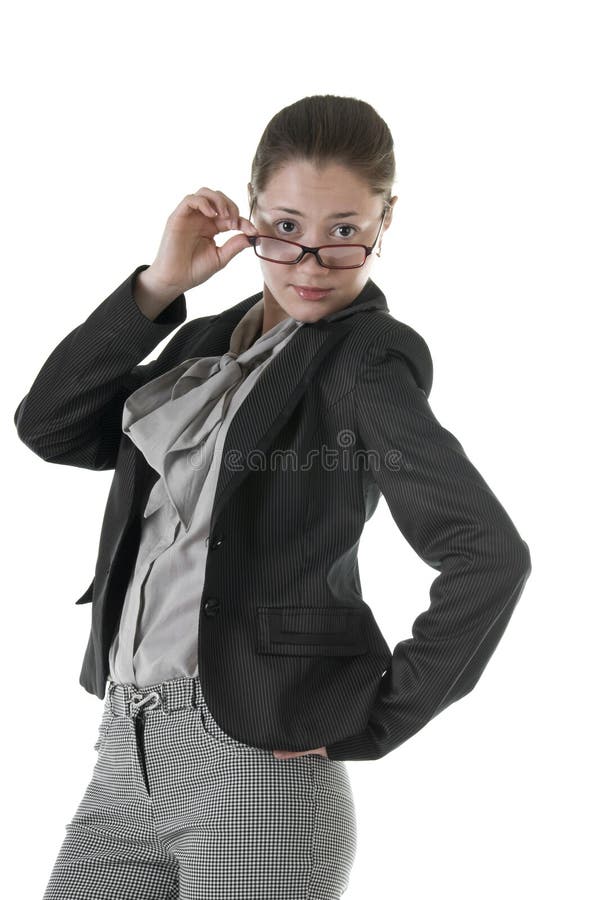 Interested woman stock photo. Image of intelligence, businesswoman ...