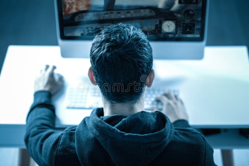 Interested Young Man Testing New Computer Game Stock Image - Image of ...
