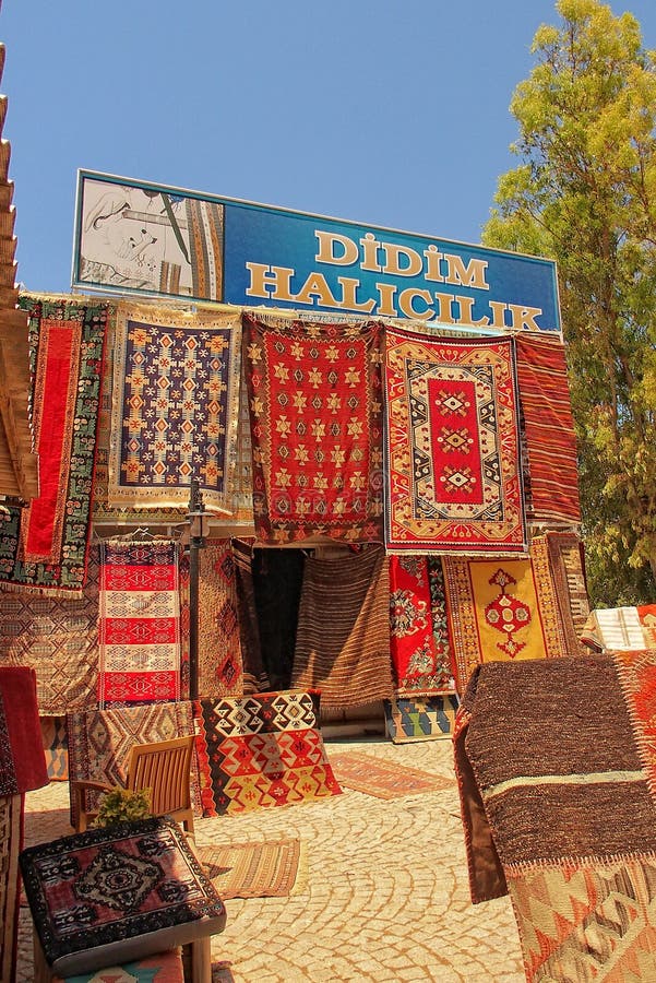 Interesting Background with Handmade Turkish Rugs in Close-up Stock ...