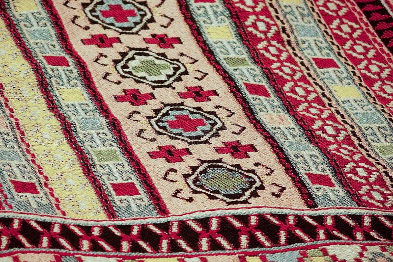 Interesting Background with Handmade Turkish Rugs in Close-up Stock ...