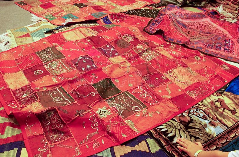 Interesting Background with Handmade Turkish Rugs in Close-up Stock ...