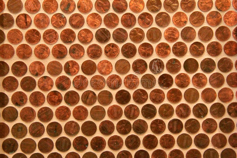 Interesting Background of Old and New Copper Pennies Stock Image ...