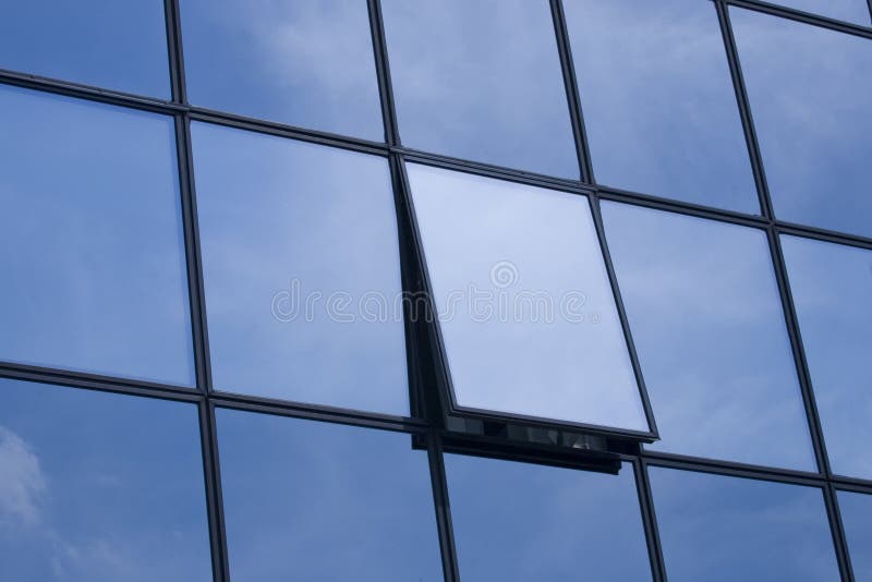 Interesting Background with an Urban Skyscraper with Open Windows in ...