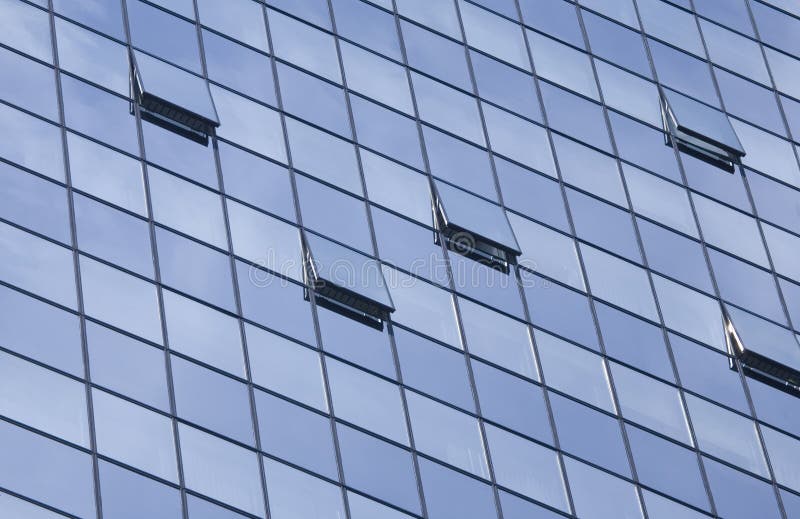 Interesting Background with an Urban Skyscraper with Open Windows in ...