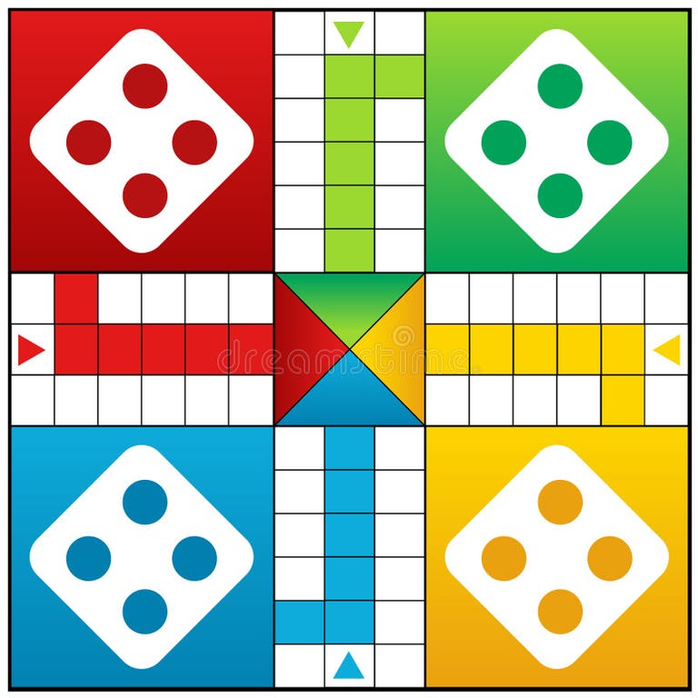 Ludo Game Vector Illustration Design Stock Vector - Illustration of ...