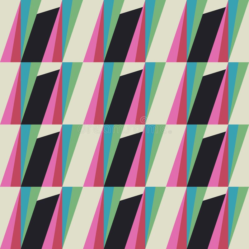 Interesting Colorful Geometric Design with Different Shapes. Stock ...