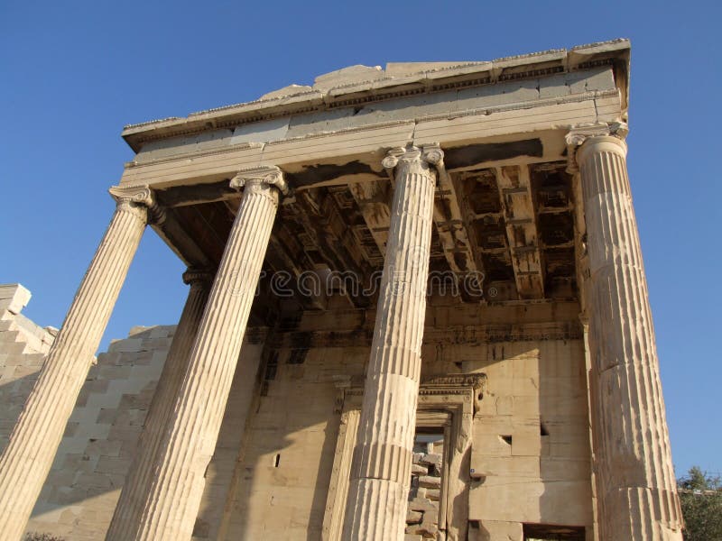 Interesting Columns of Erechtheion Temple in Acropolis Stock Image ... Interesting Columns of Erechtheion Temple in Acropolis Stock Image ...