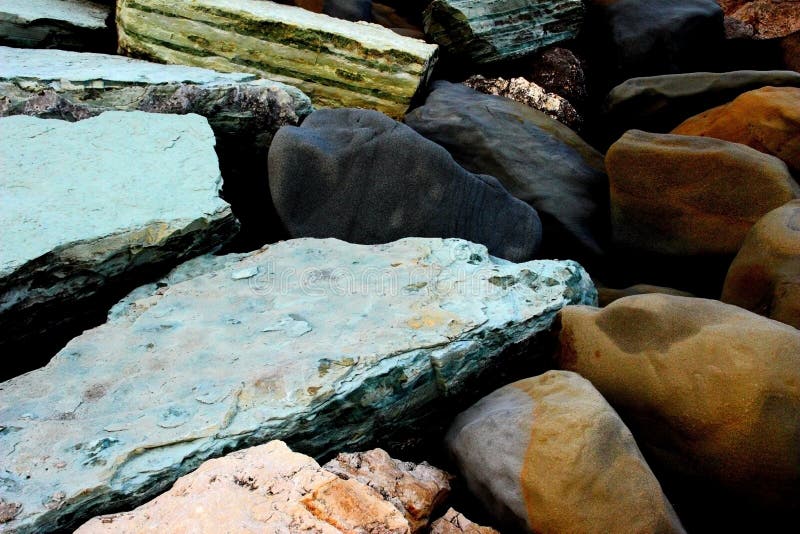 Composition of Some Colored Massive Rocks in Pedaso Stock Image - Image ...
