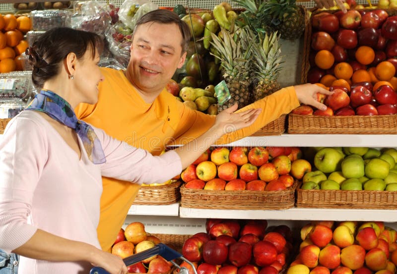 Interesting Couple in the Store Stock Image - Image of famile, shop ...