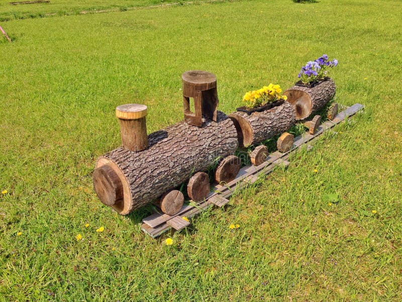 Interesting Flower Bed Design Stock Image - Image of fenced, support ...