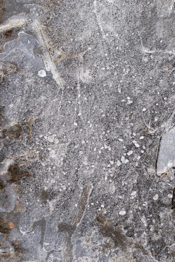 Interesting Ice Patterns on the Ground. Background Stock Photo - Image ...