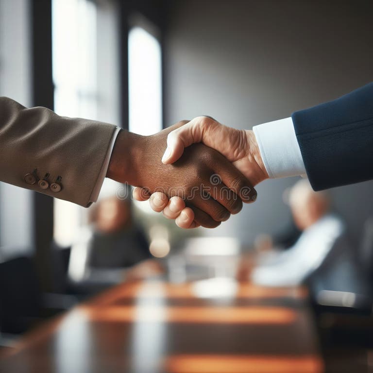 An Interesting Illustration on the Theme of a Handshake. Generative AI ...