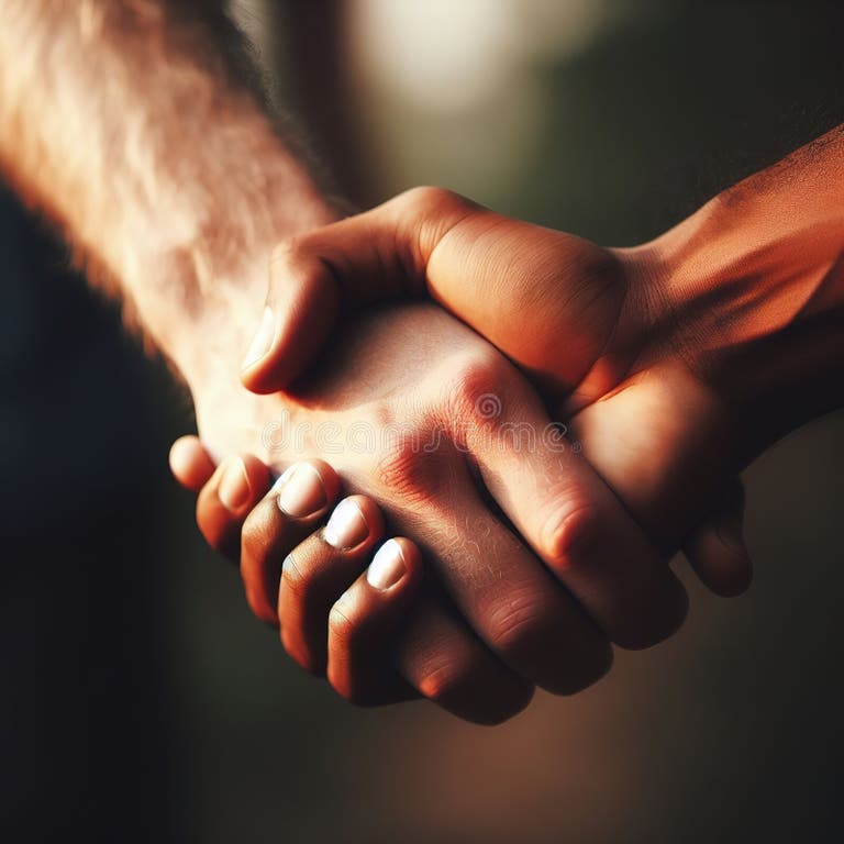 An Interesting Illustration on the Theme of a Handshake. Generative AI ...