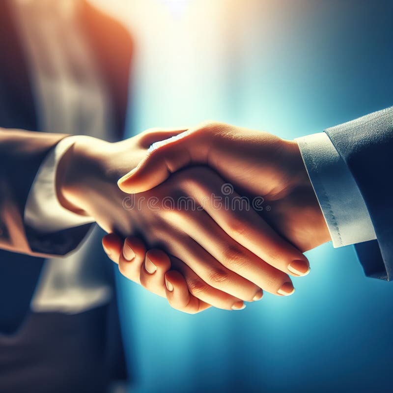 An Interesting Illustration on the Theme of a Handshake. Generative AI ...