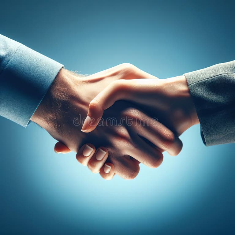 An Interesting Illustration on the Theme of a Handshake. Generative AI ...